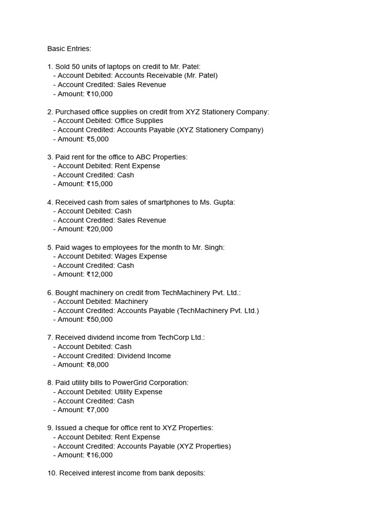 Accountancy Questions | PDF | Debits And Credits | Interest