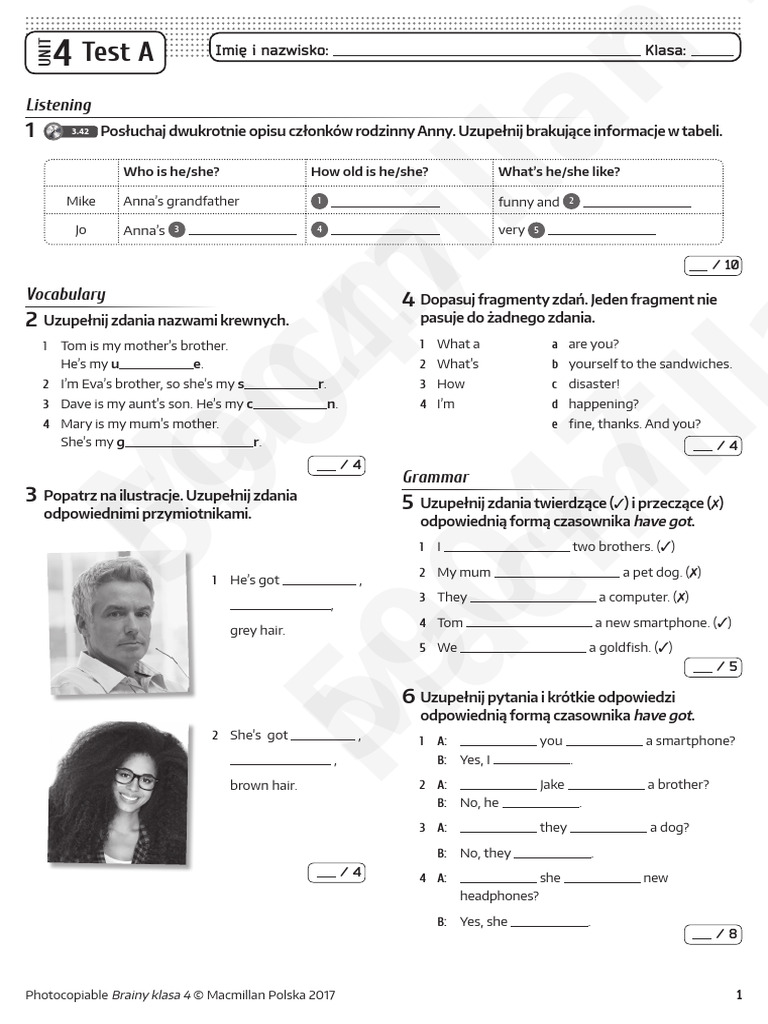 Brainy kl4 Unit Test 4 A | PDF
