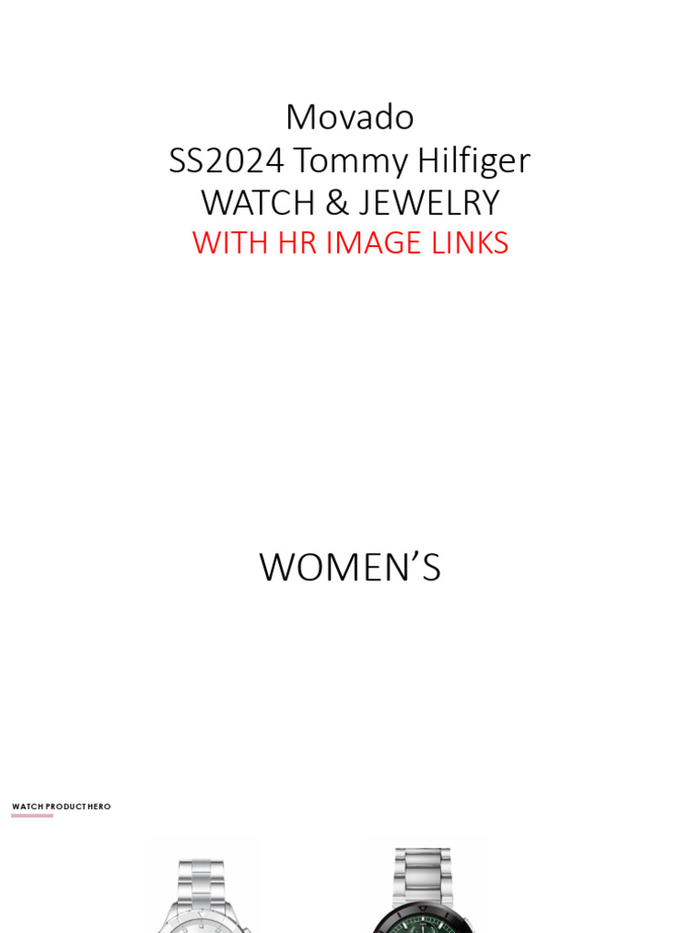 Movado SS2024 Watch & Jewelry Guide | PDF | Jewellery | Human Body