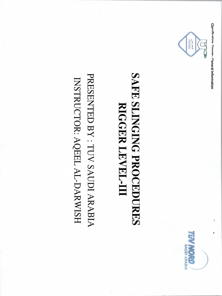 Tuv Rigger-3 Notes - 0001 | PDF