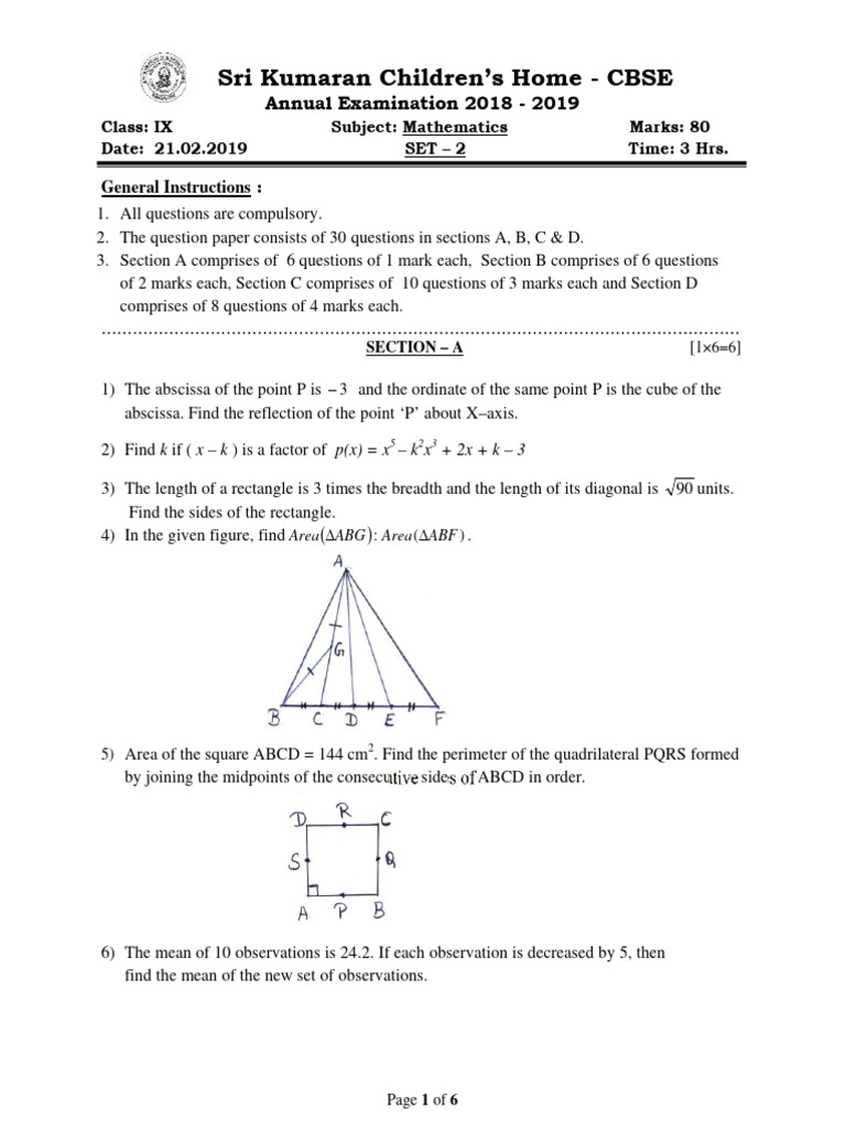 Set 2 Math | PDF | Euclidean Geometry | Geometry