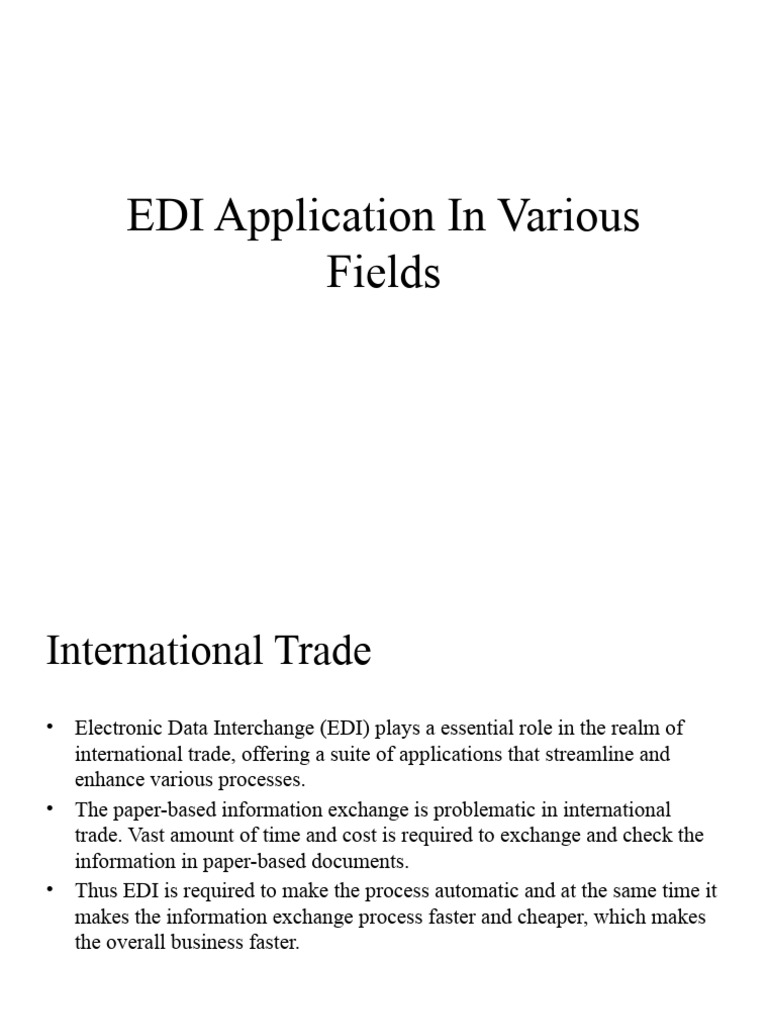 EDI Applications Across Industries | PDF | Electronic Data Interchange ...