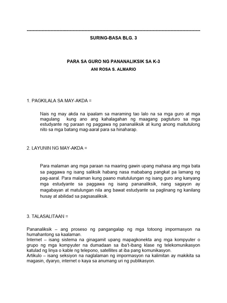 Suring Basa 3 | PDF