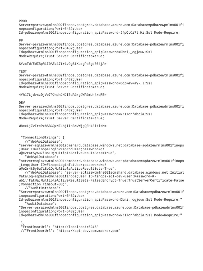 Azure PostgreSQL Connection Strings | PDF