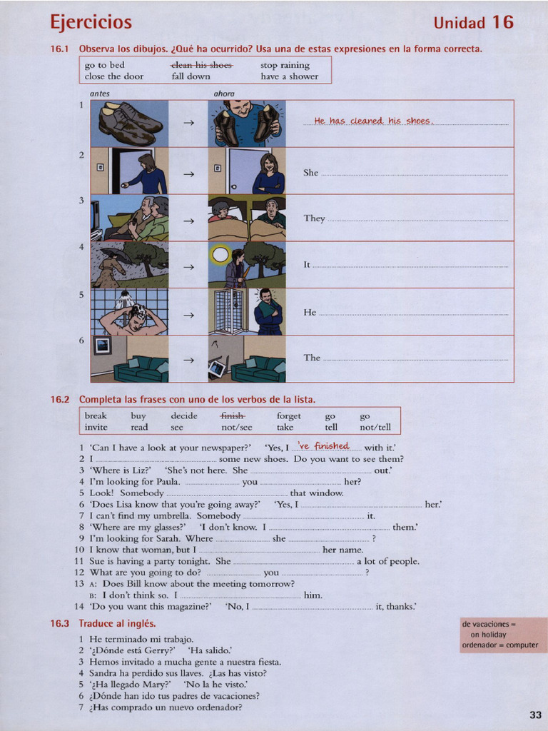 Present Perfect 1 Exercises | PDF