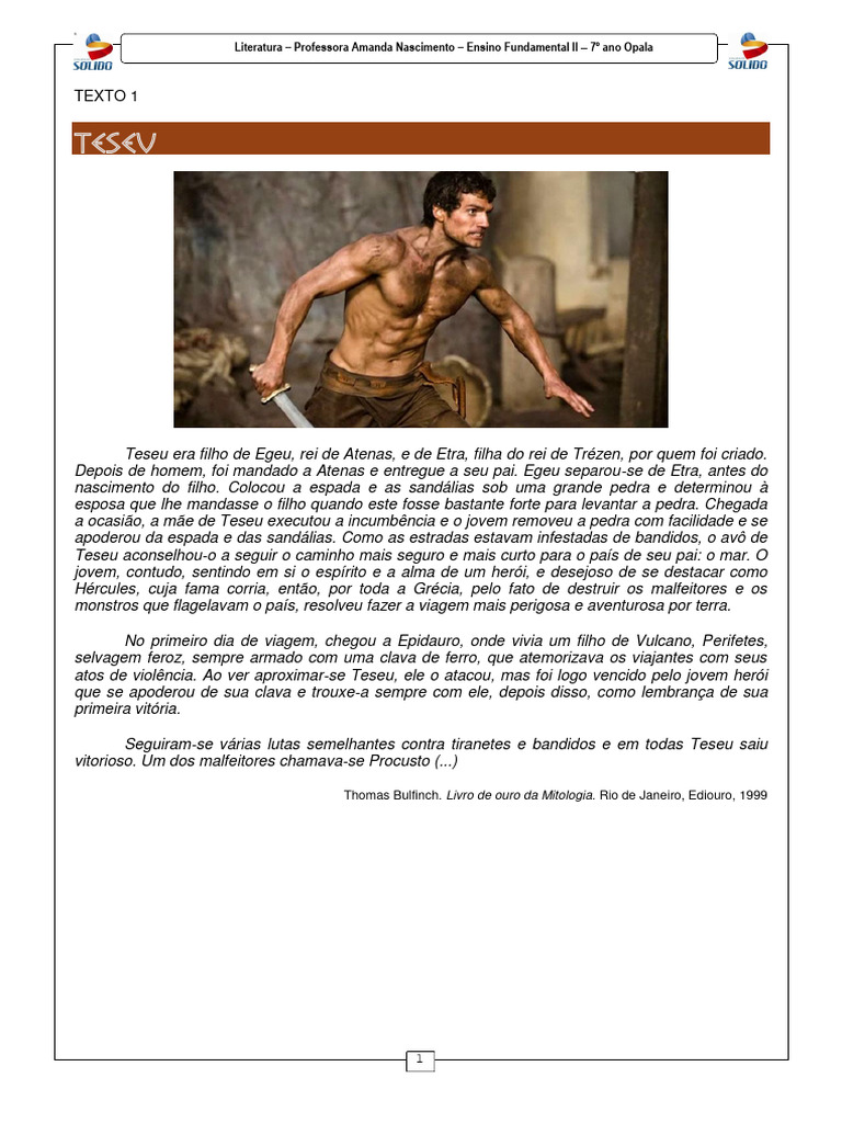 Textos - Teseu - e - O Leito de Procusto | PDF | Teseu