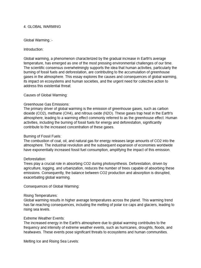 Global Warming | PDF | Climate Change | Greenhouse Gas
