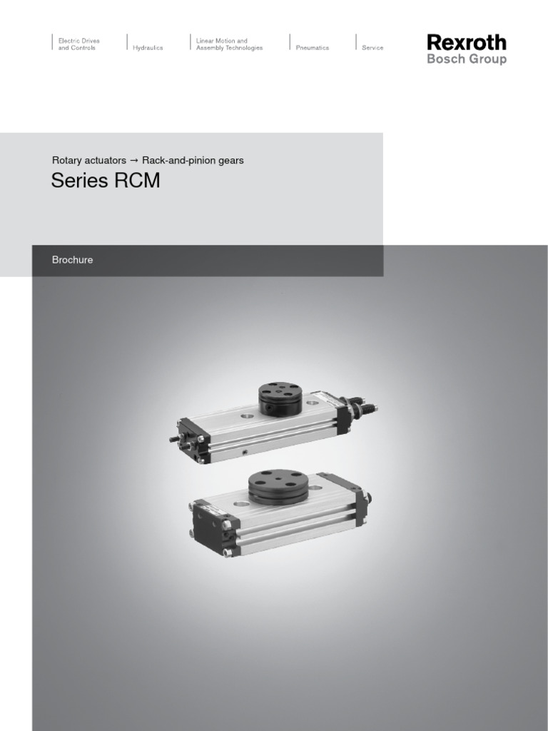 Rexroth Rotary Actuators | PDF | Actuator | Rotation Around A Fixed Axis