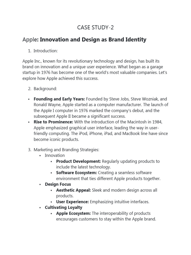 Case Study 2 | PDF | Apple Inc. | Brand
