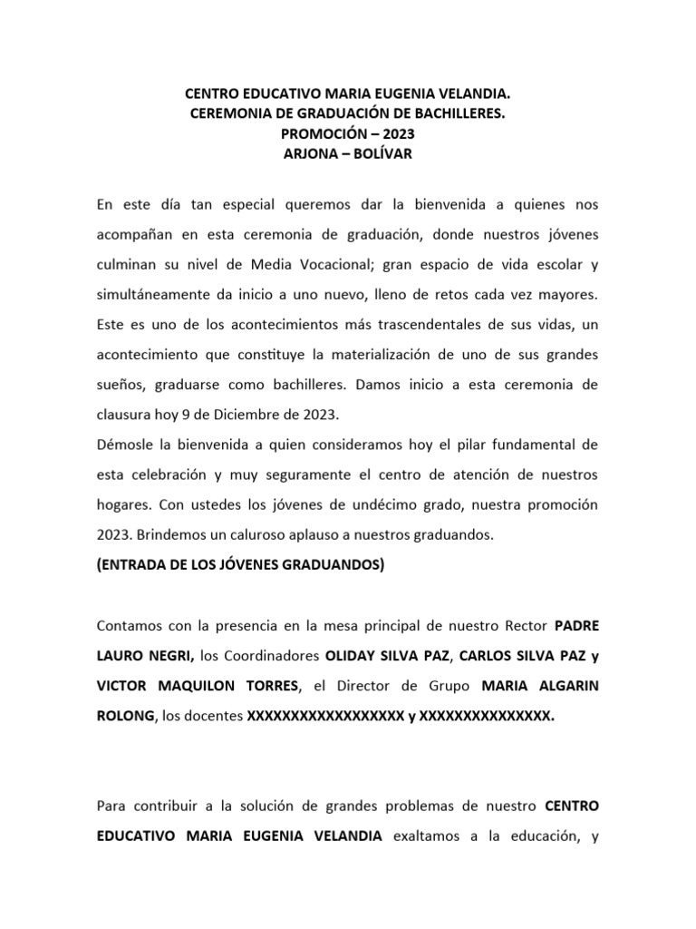 Ceremonia Cemev Diurna 2023 | PDF