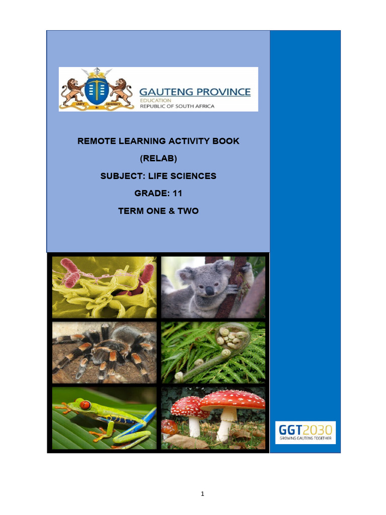 Grade 11 Life Sciences Remote Learning Booklet - Term 1 & 2-1 | PDF