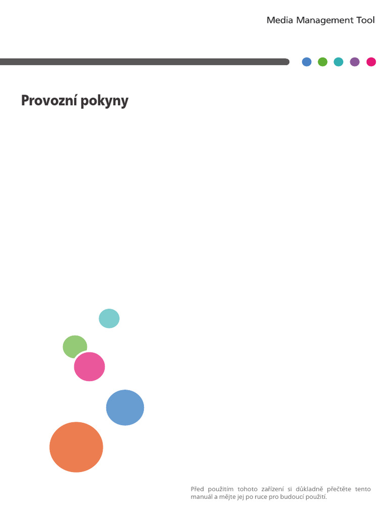 Operating Instructions Czech | PDF