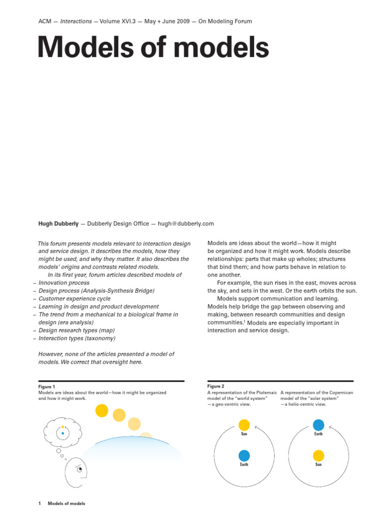 Understanding Models in Design | PDF | Cognitive Science | Observation