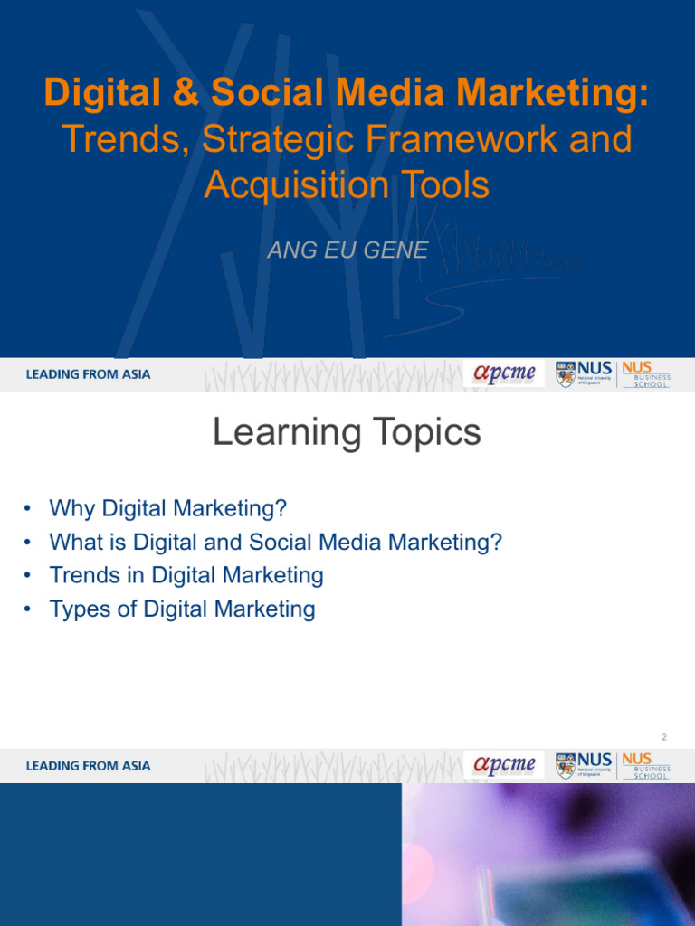 (Course Handout) NUS APCME - Biz Studies Digital and Social Media ...