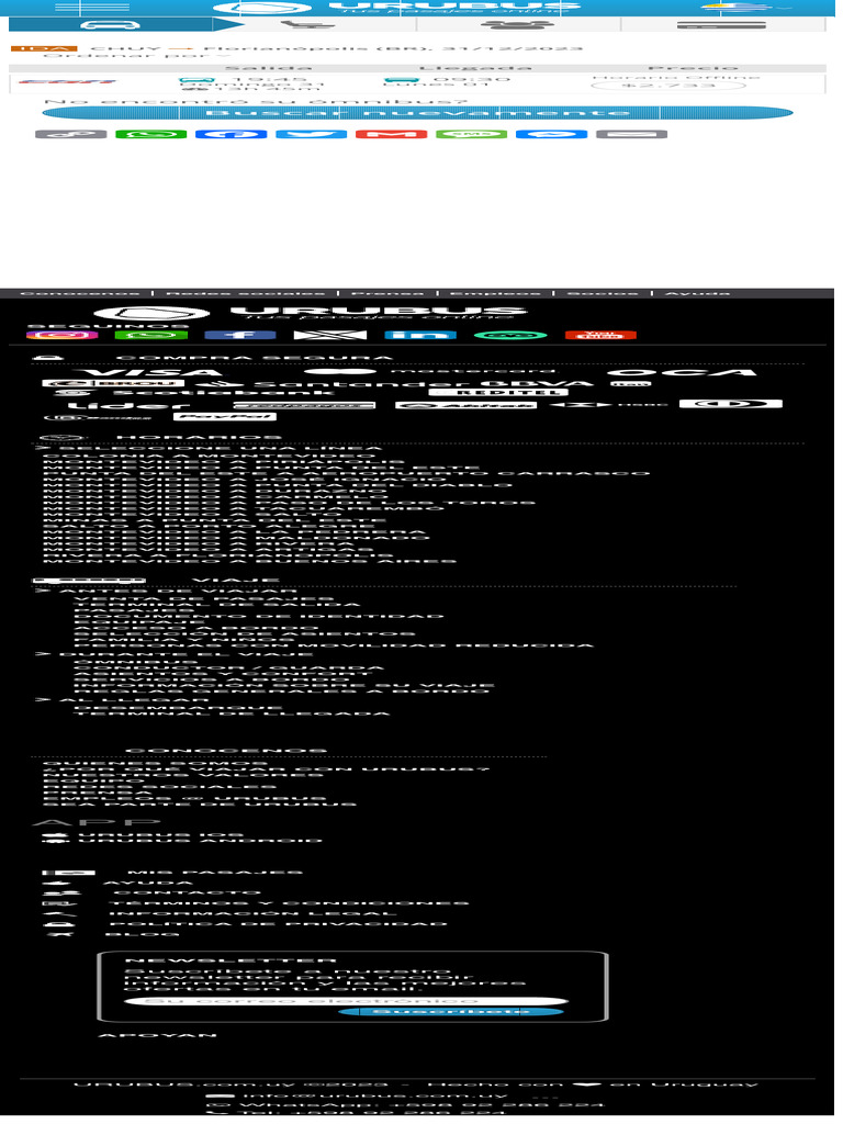 URUBUS CHUY A Florianópolis (BR) Ómnibus | PDF | Software móvil | Red mundial