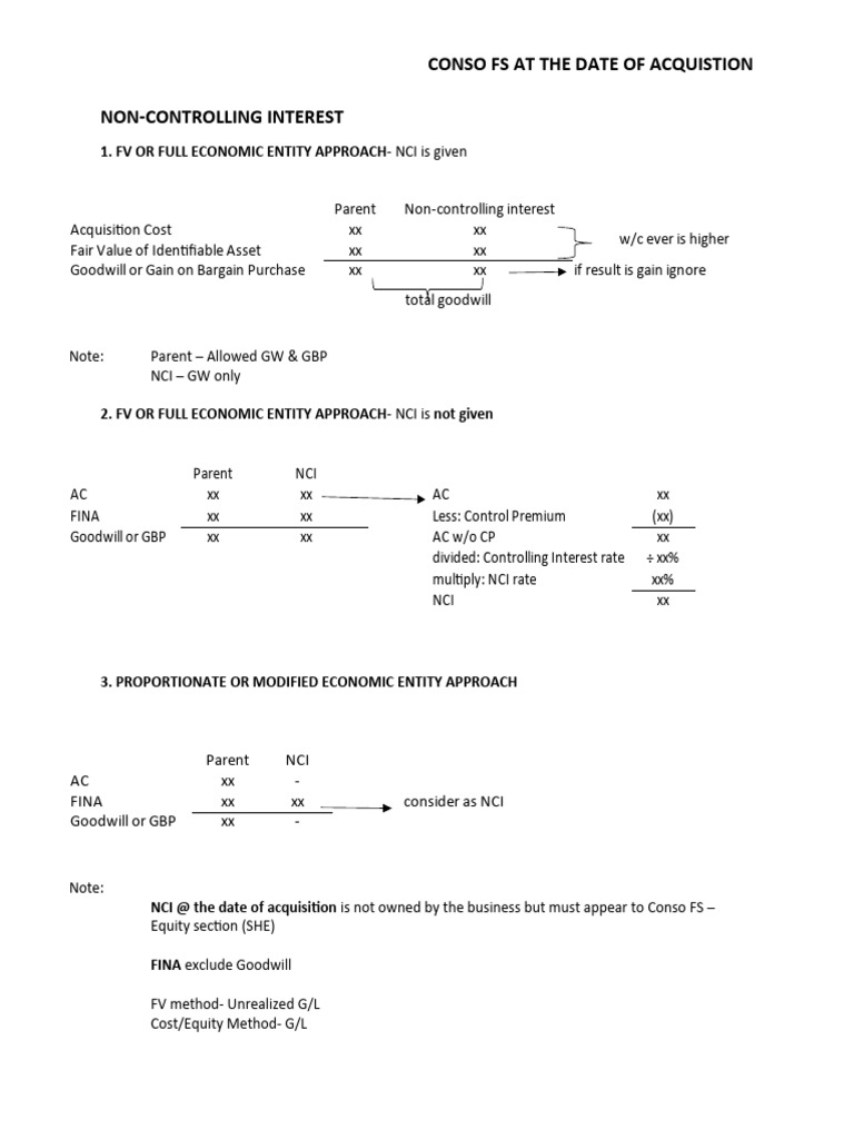 Conso FS at The Date of Acquisition | Download Free PDF | Goodwill ...