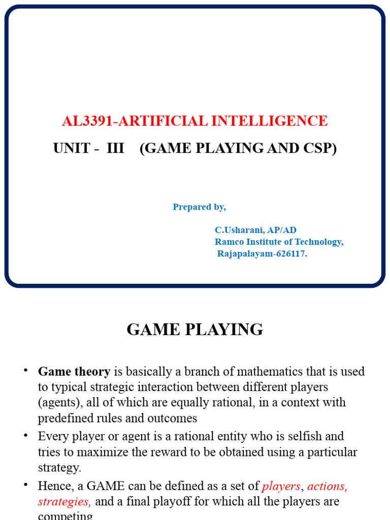 Ai-Unit 3 | PDF | Computer Programming | Mathematics