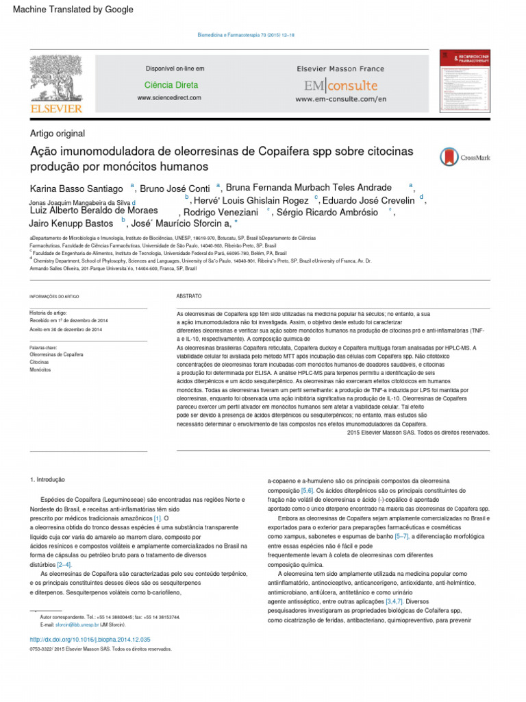 Citotxicidade Copaiba | PDF