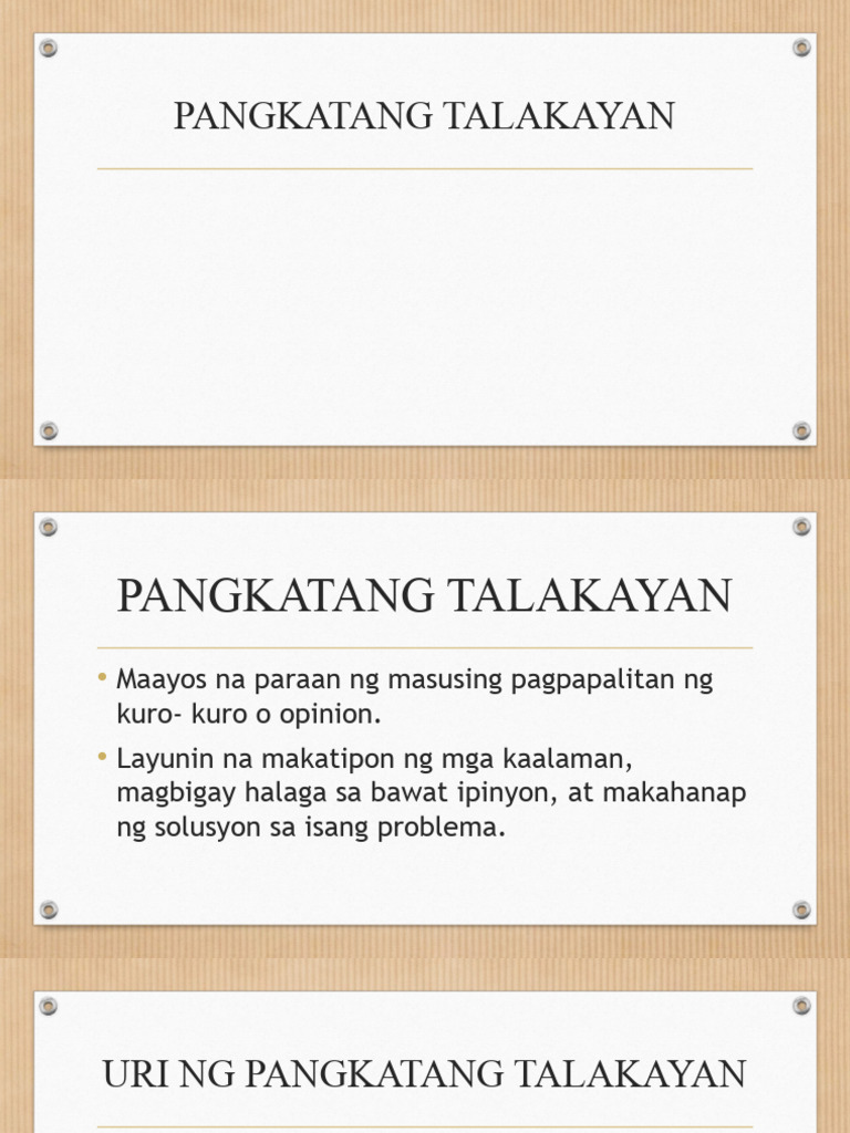 Pangkatang Talakayan FIL 1 | PDF