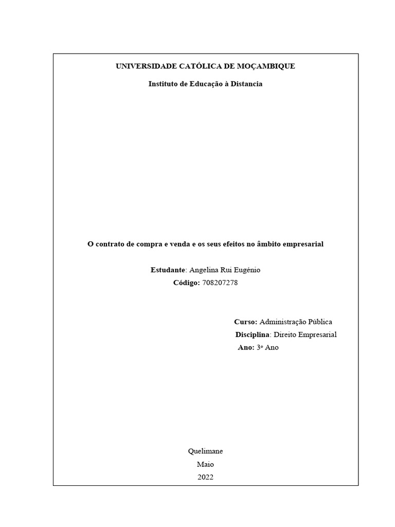 Trabalho de Direito Empresarial | PDF | Direito Privado | Business