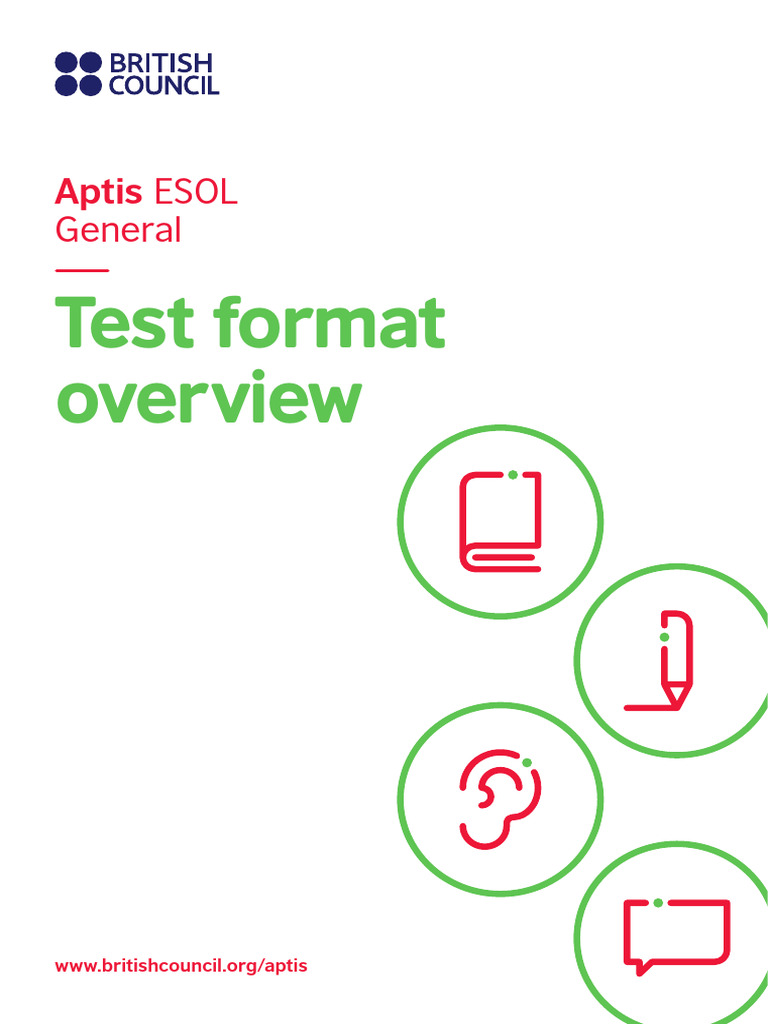 Aptis ESOL General Test Format | PDF | English As A Second Or Foreign ...