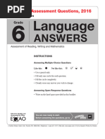 EQAO Test Ready Language Skills Gr3 | PDF | Educational Assessment