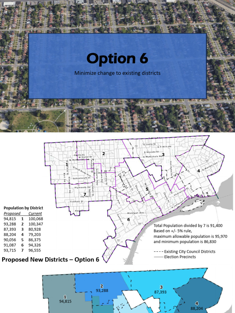 Proposed City Council Districts Option 6 | PDF