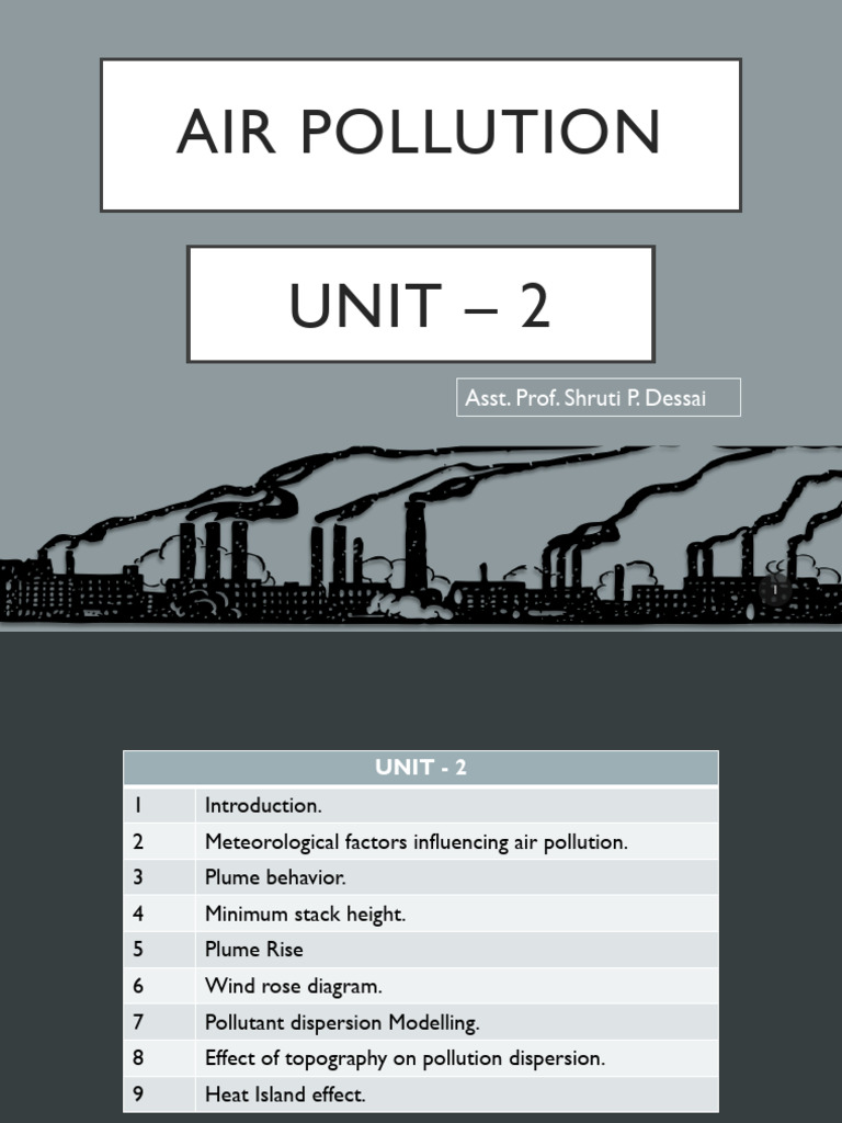 Pollutant Dispersion and Meteorology | PDF | Atmosphere Of Earth ...