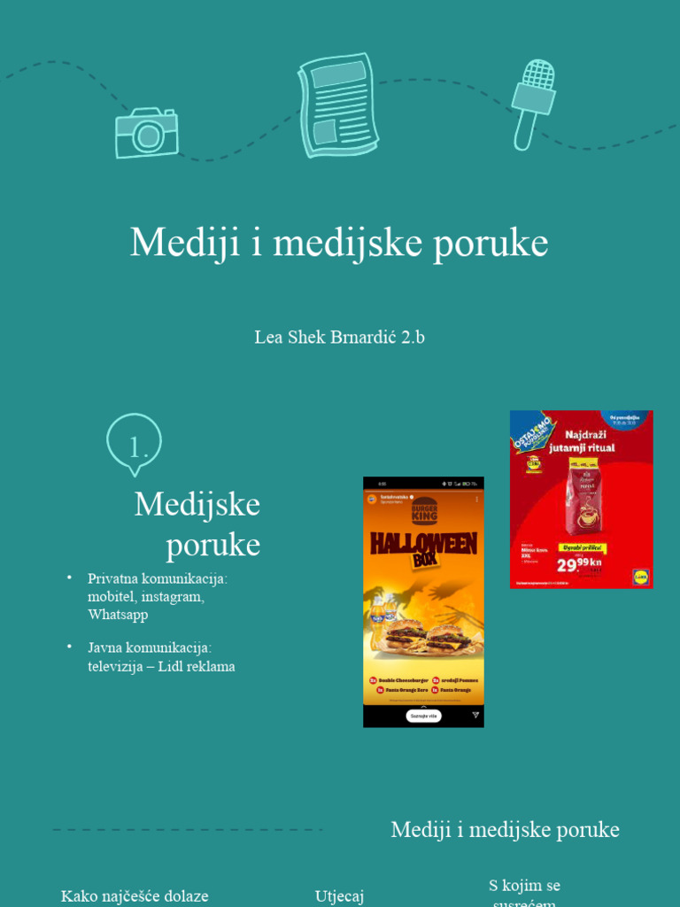 Mediji I Medijske Poruke | PDF