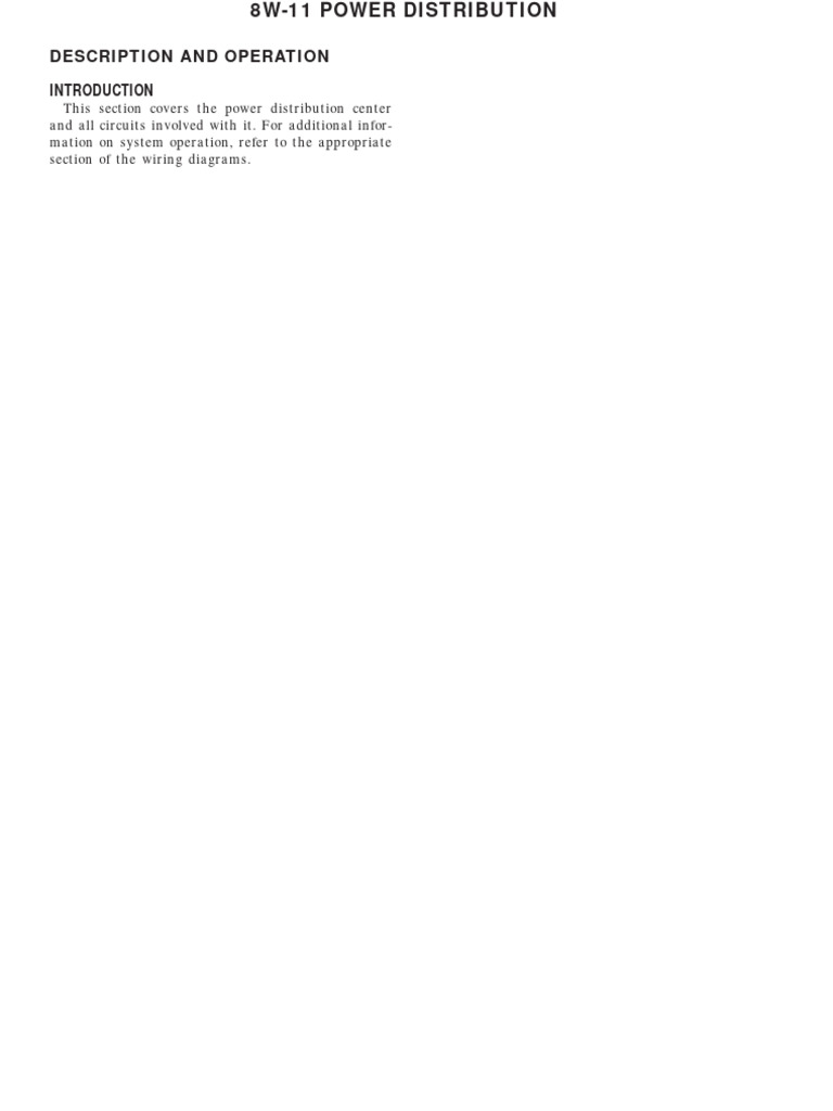 Jeep Grand Cherokee 1996 JZ 5.2 V8 - Power Distribution | PDF