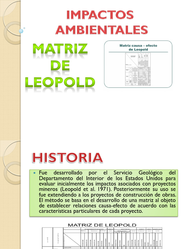 MATRIZ DE LEOPOLD | PDF | Matriz (Matemáticas)