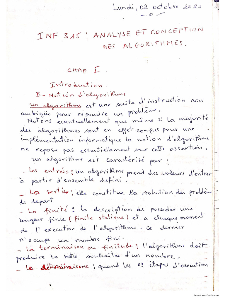 Analyse Et Conception Des Algorithmes | PDF