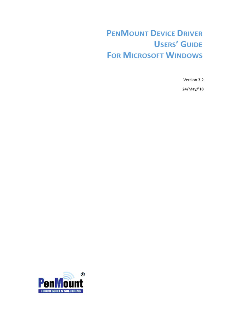 PenMount Device Driver Users Guide Windows V3 2 | PDF | Microsoft ...