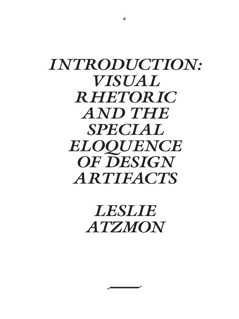 Visual Rhetoric and The Eloquence of Des | PDF | Rhetoric | Typography