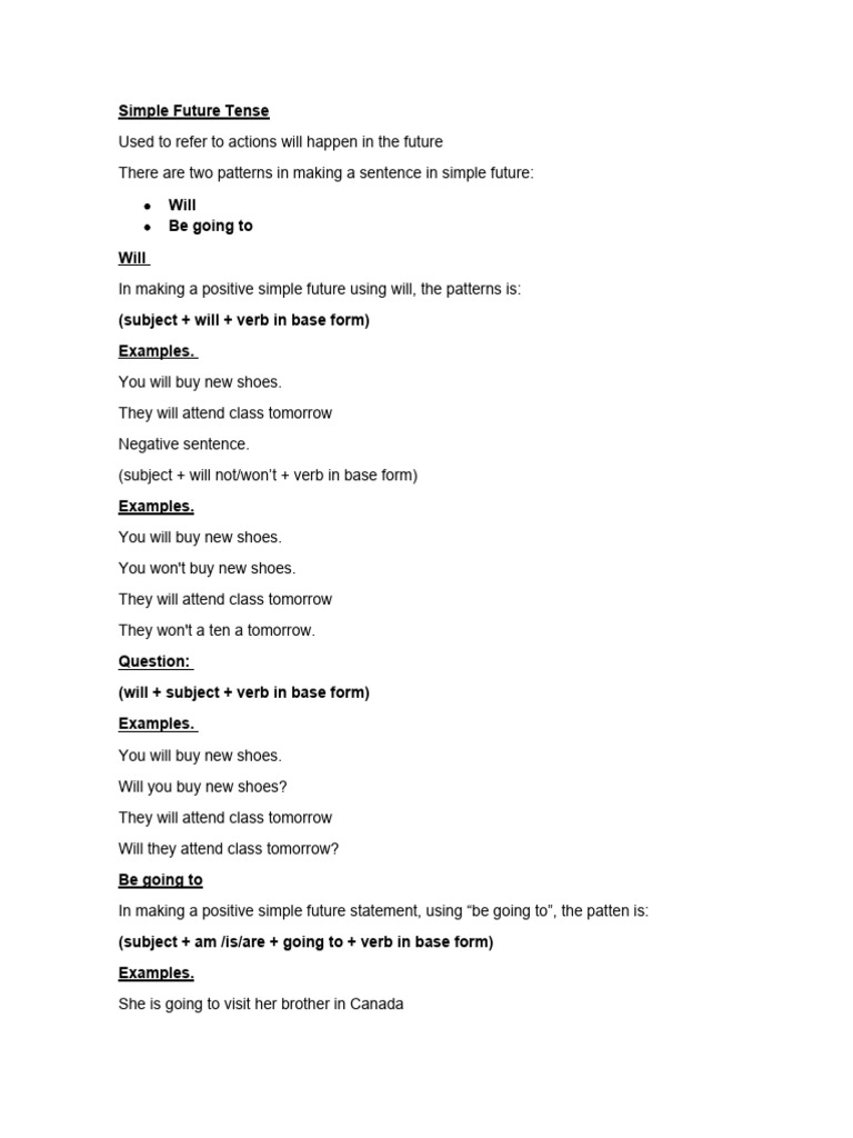 Future Tense: Will vs. Going To | PDF | Verb | Semantic Units