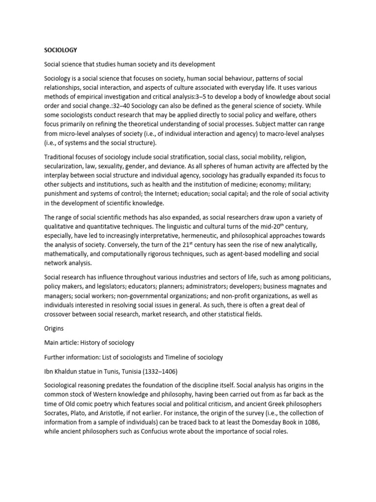 Soc 101 Handout 1 Pdf Sociology Positivism