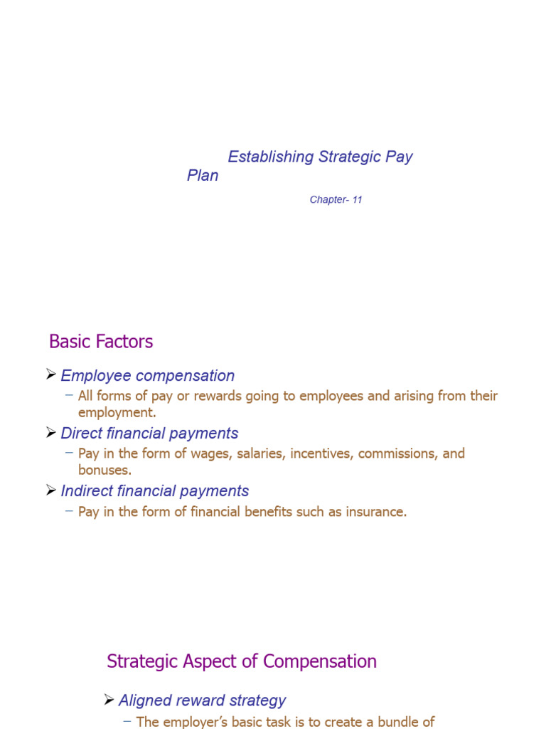 Establishing Strategic Pay Plan | PDF | Salary | Employment