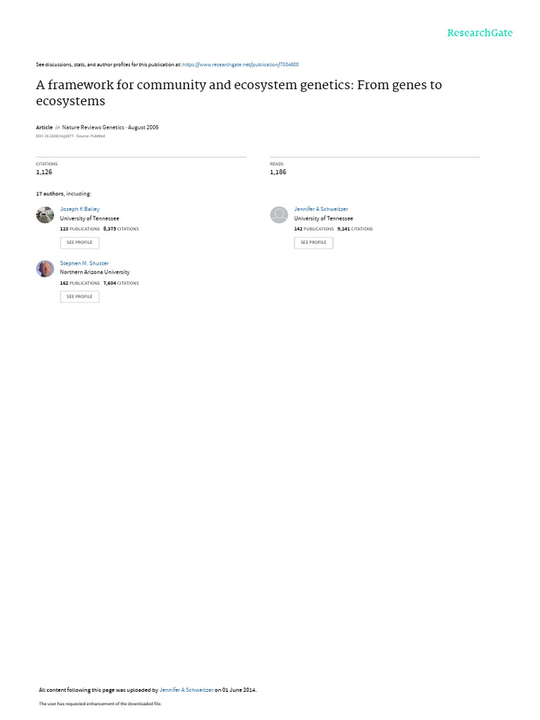 Artigo 06 - A Framework For Community and Ecosystem Genetics - From ...