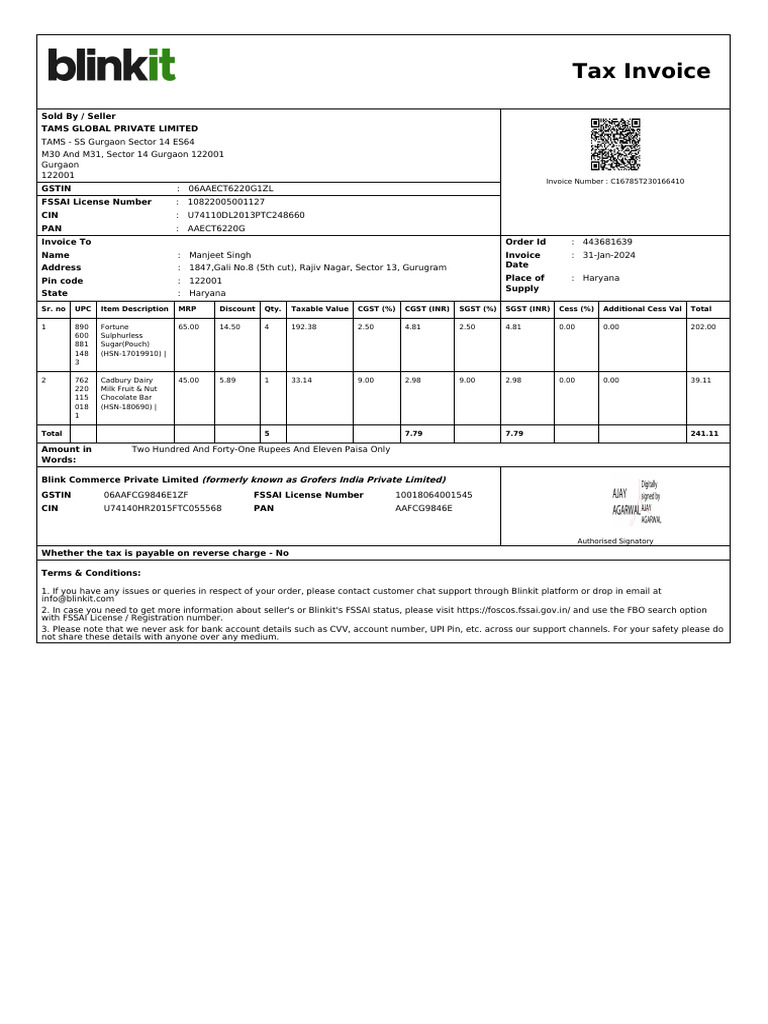 Forward Invoice ORD236509652 | PDF