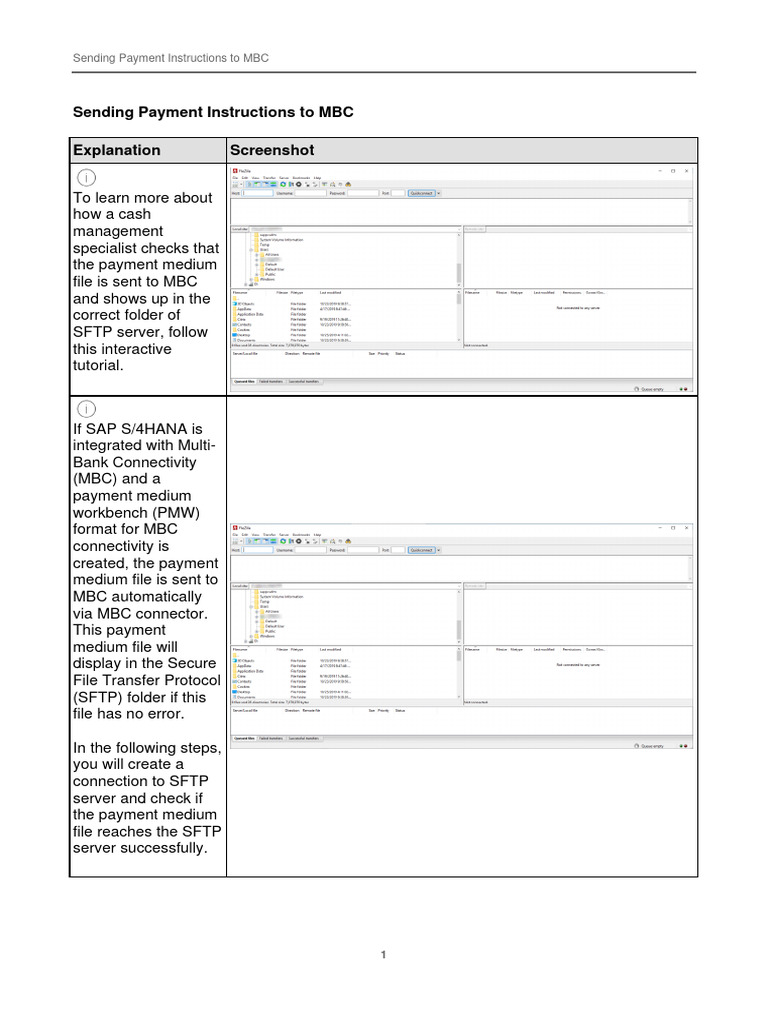 MBC Payment File Transfer Guide | PDF | Network Architecture | Software