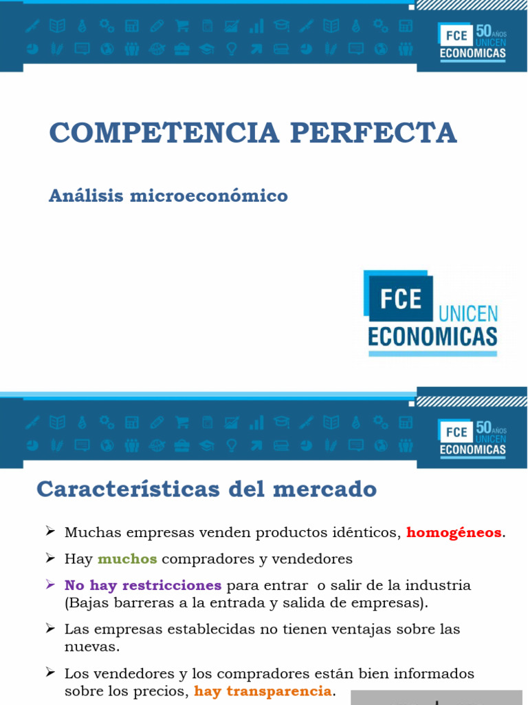 Unidad 1 - Competencia Perfecta | PDF | Mercado (economía) | Sector privado