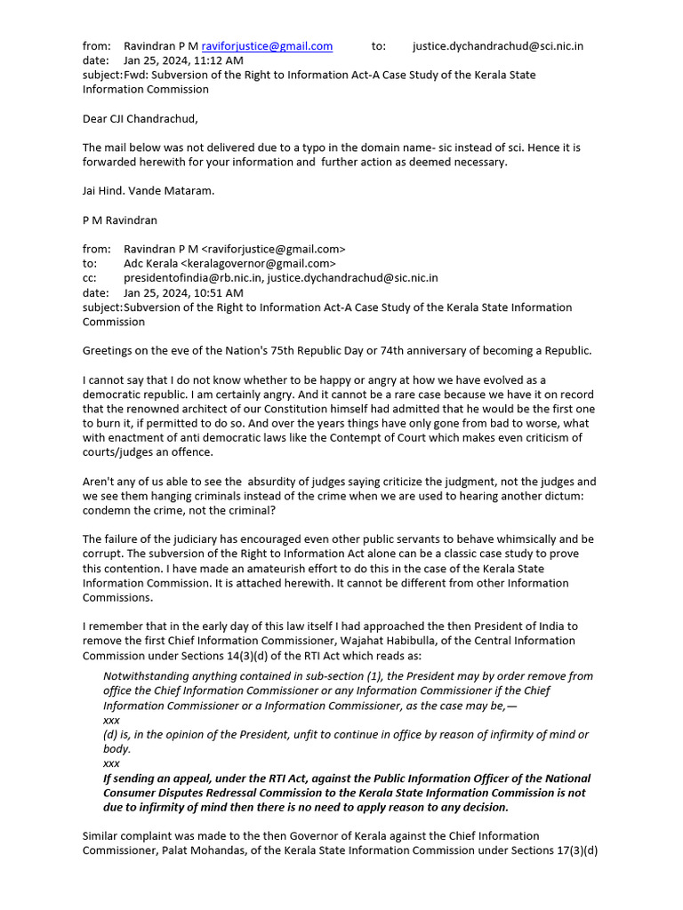 RTI Act Subversion Case Study KSIC 240124 | PDF | Justice | Crime ...