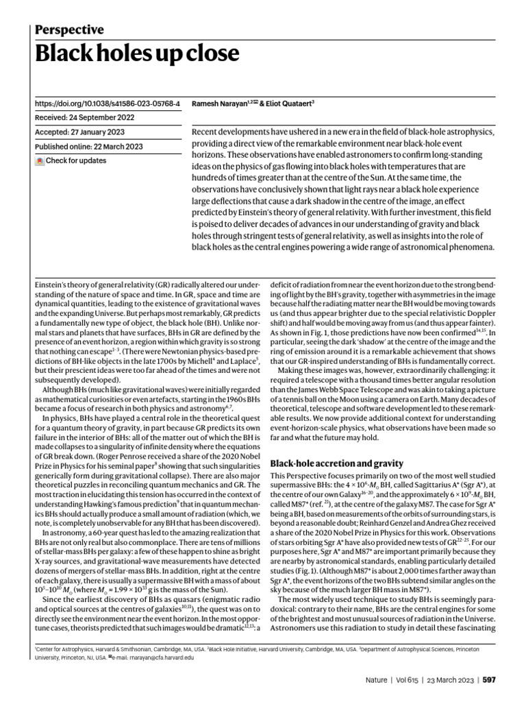 Exploring Black Holes and Their Mysteries | PDF | Black Hole | General ...