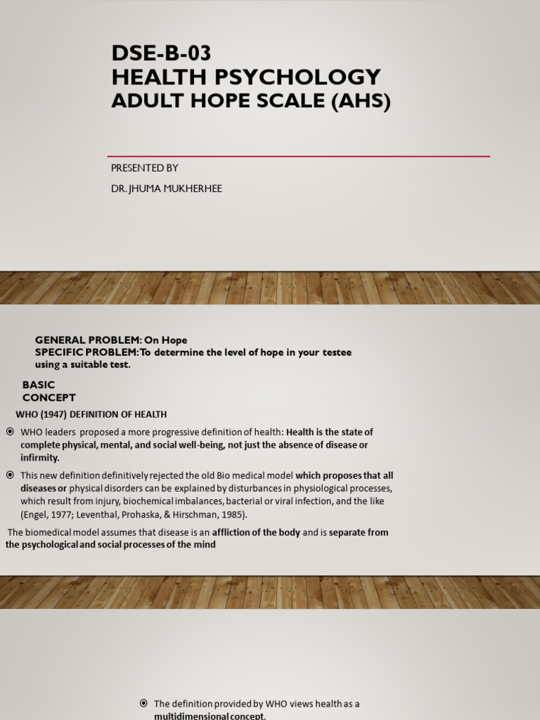 Hope Scale | PDF | Positive Psychology | Hope