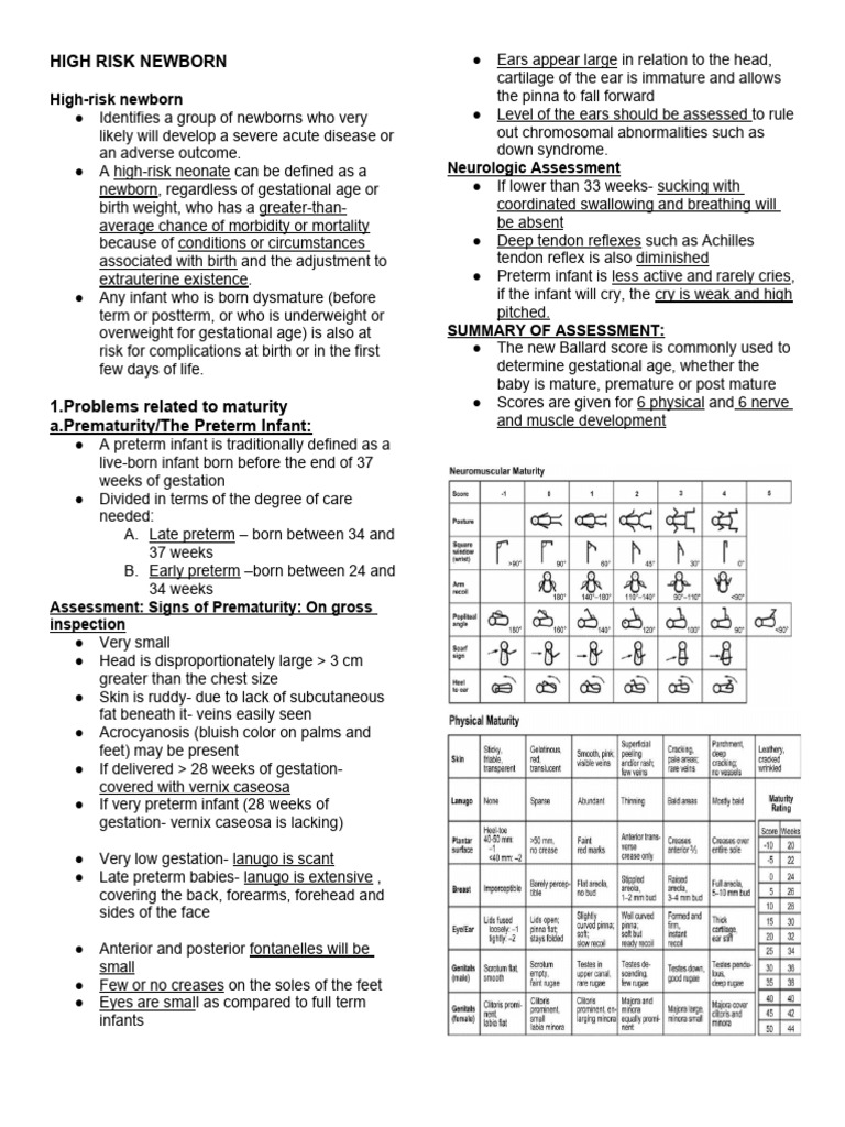 High-Risk Newborn Assessment Guide | PDF | Lung | Preterm Birth
