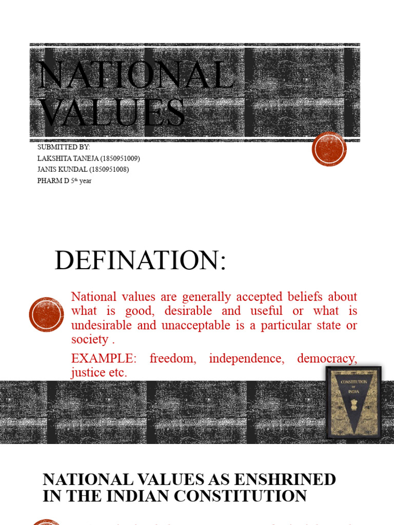 National Values | PDF | Egalitarianism | Political Science