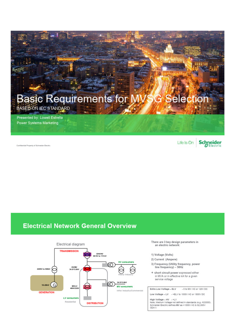 Basic Requirement For MVSG Selection | PDF | High Voltage | Alternating ...