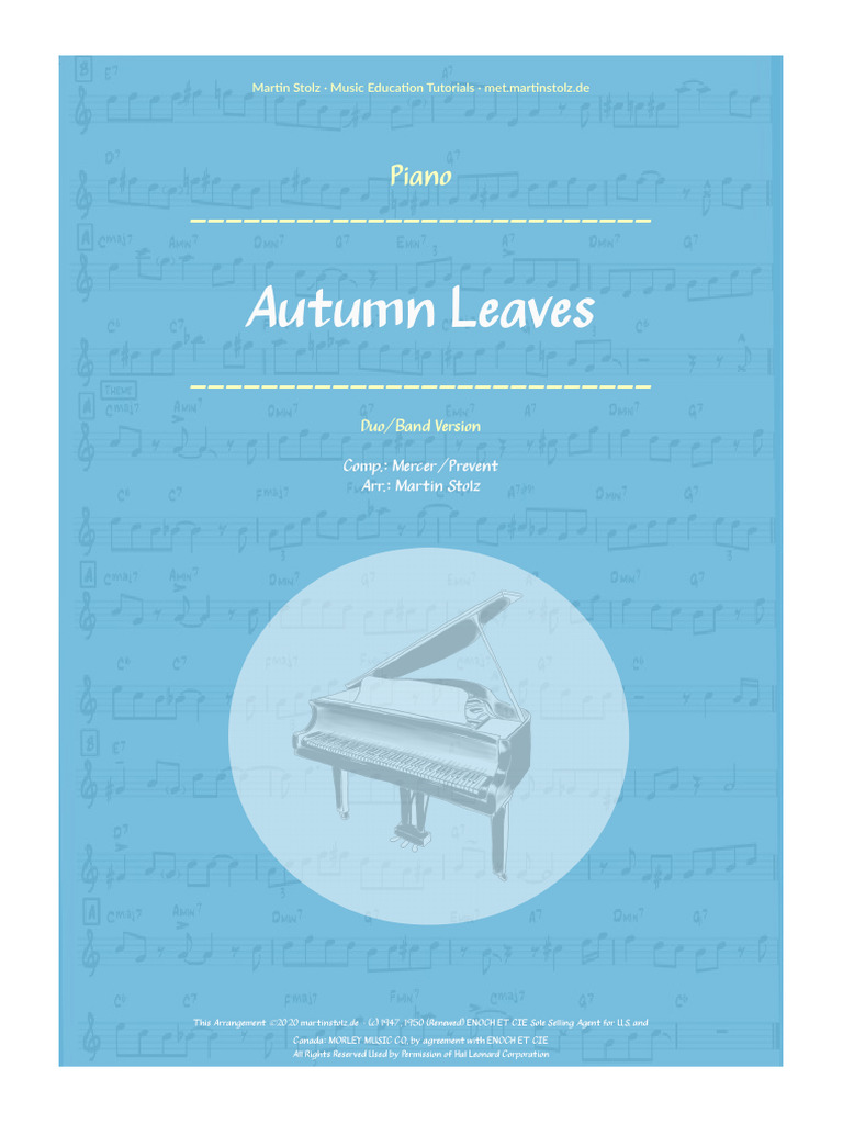 Autumn Leaves - Piano | PDF | Computer Data | Character Encoding