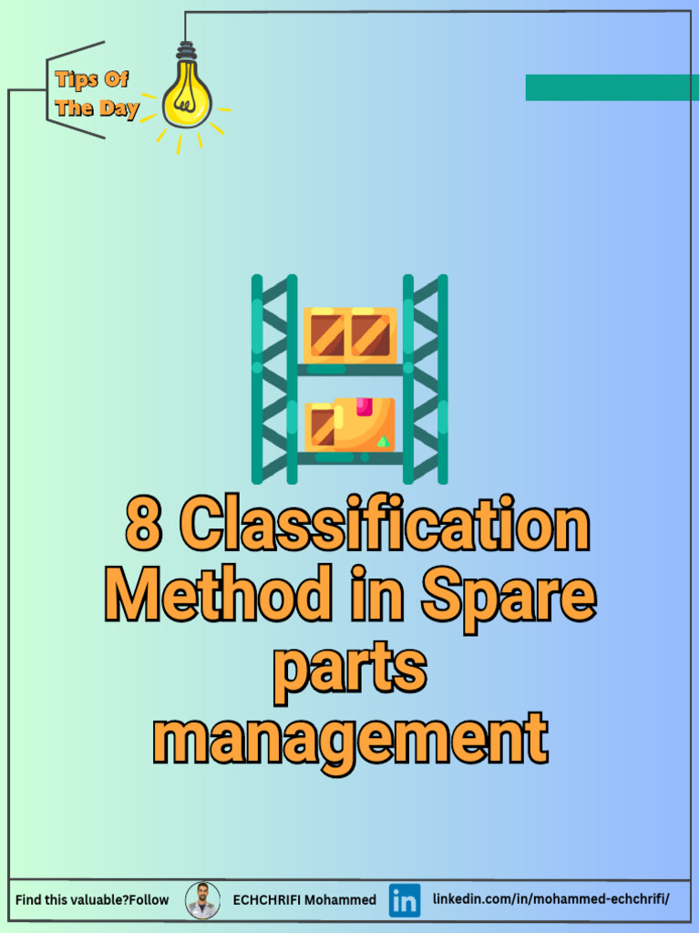 8 Classification Method in Spare parts management | PDF | Demand ...