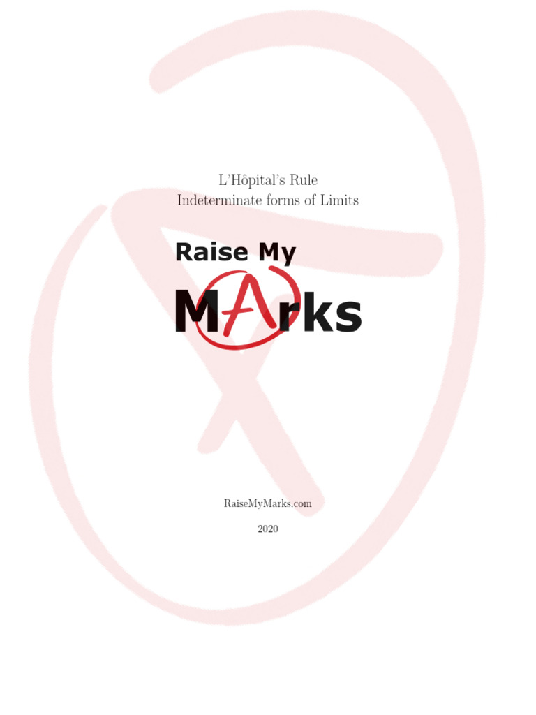 Indeterminate Forms of Limits | PDF | Mathematical Relations | Analysis
